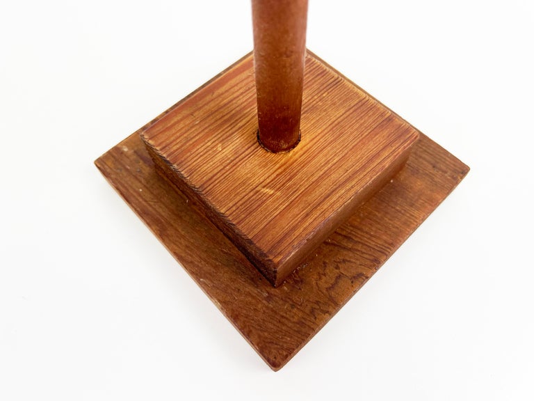 Vintage Pine Wood Hat Stand For Sale at 1stDibs