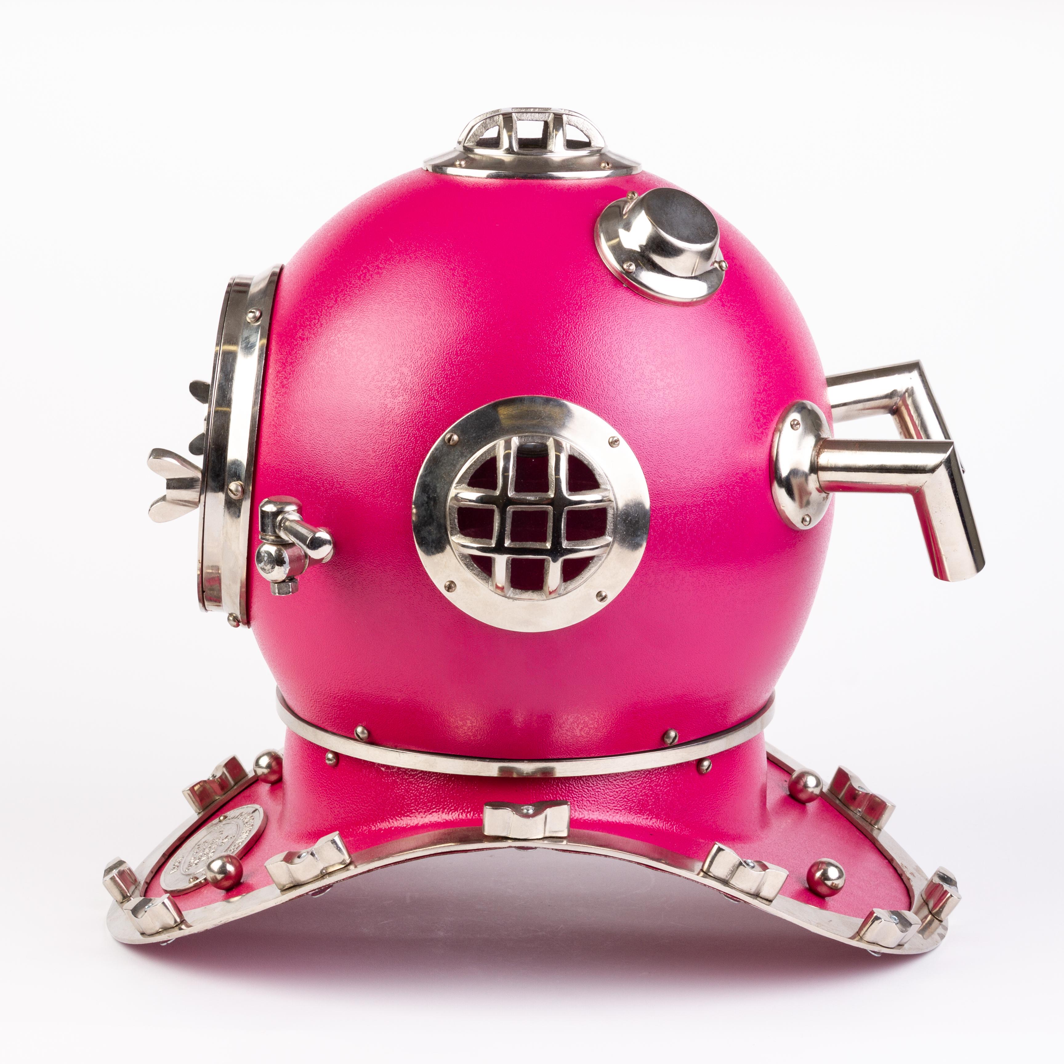 Vintage Pink Chrome German Marine Sea Diver's Helmet Karl Heinke For ...