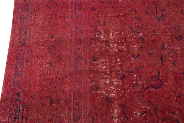 Vintage Pink Distressed Overdyed Rug For Sale at 1stDibs | pink ...
