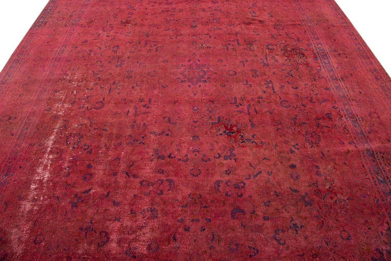 Vintage Pink Distressed Overdyed Rug For Sale at 1stDibs | pink ...