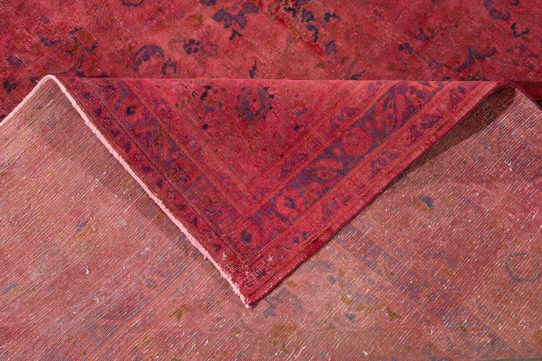 Vintage Pink Distressed Overdyed Rug For Sale at 1stDibs | pink ...