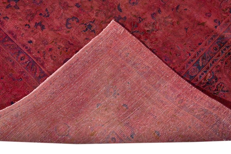 Vintage Pink Distressed Overdyed Rug For Sale at 1stDibs | pink ...
