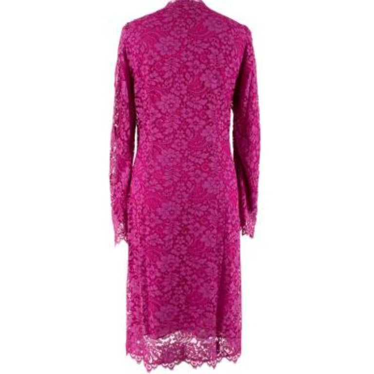 Vintage Pink Lace Longline Jacket For Sale at 1stDibs