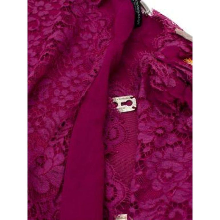 Vintage Pink Lace Longline Jacket For Sale at 1stDibs