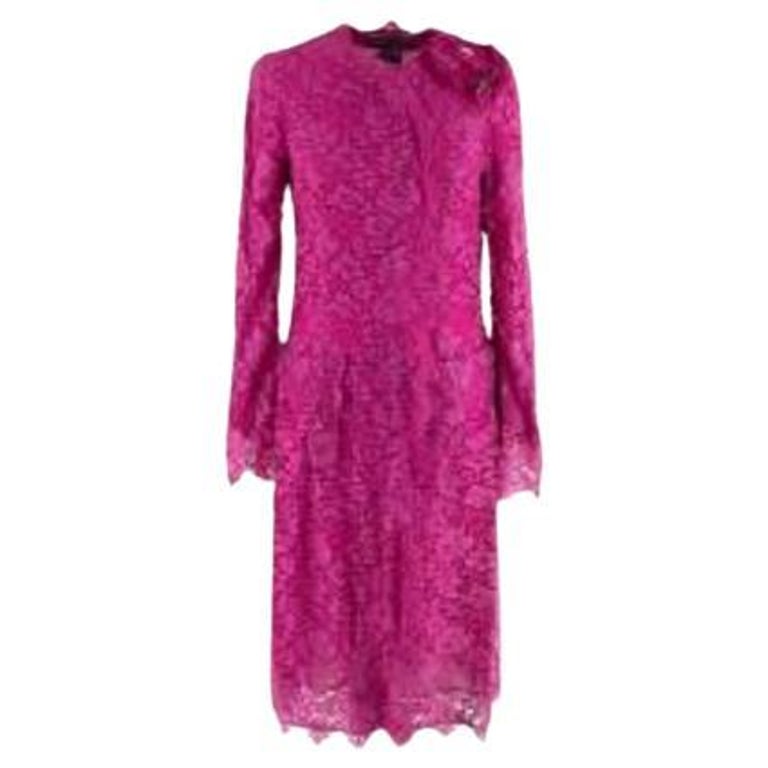 Vintage Pink Lace Longline Jacket For Sale at 1stDibs