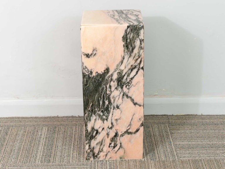 Vintage Pink Marble Rectangular Plinth at 1stDibs