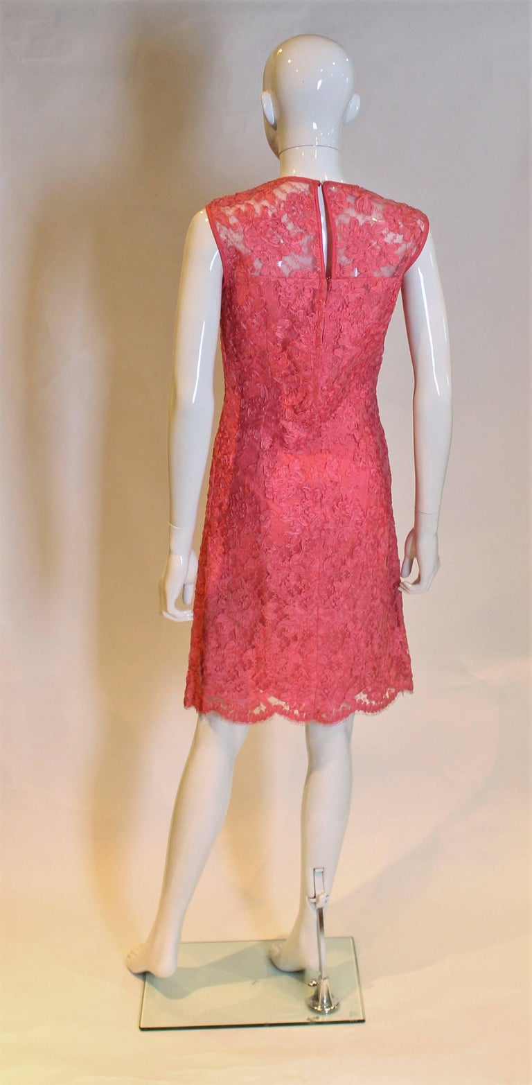 Vintage Pink Ribbon Cocktail Dress By Wendy For Sale at 1stDibs