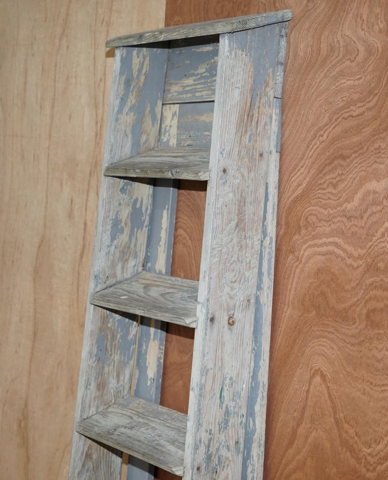 Vintage Pitch Pine circa 1920's Original Aqua Blue Paint Decorators ...