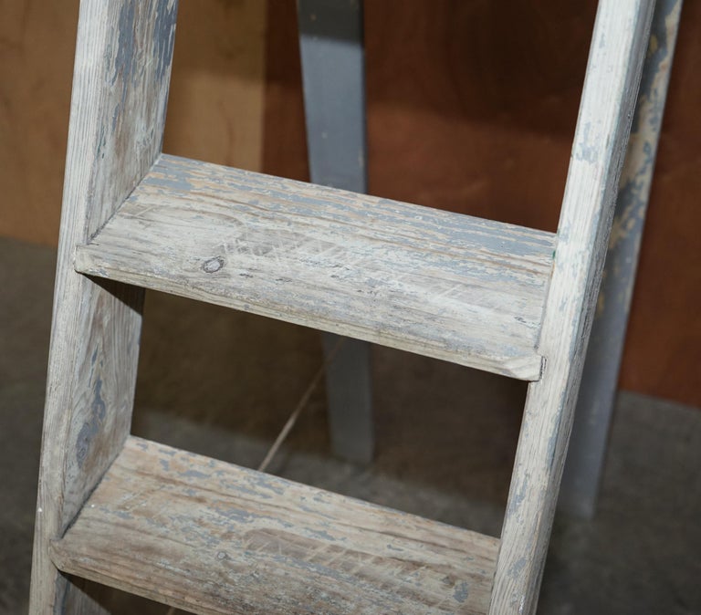 Vintage Pitch Pine circa 1920's Original Aqua Blue Paint Decorators ...