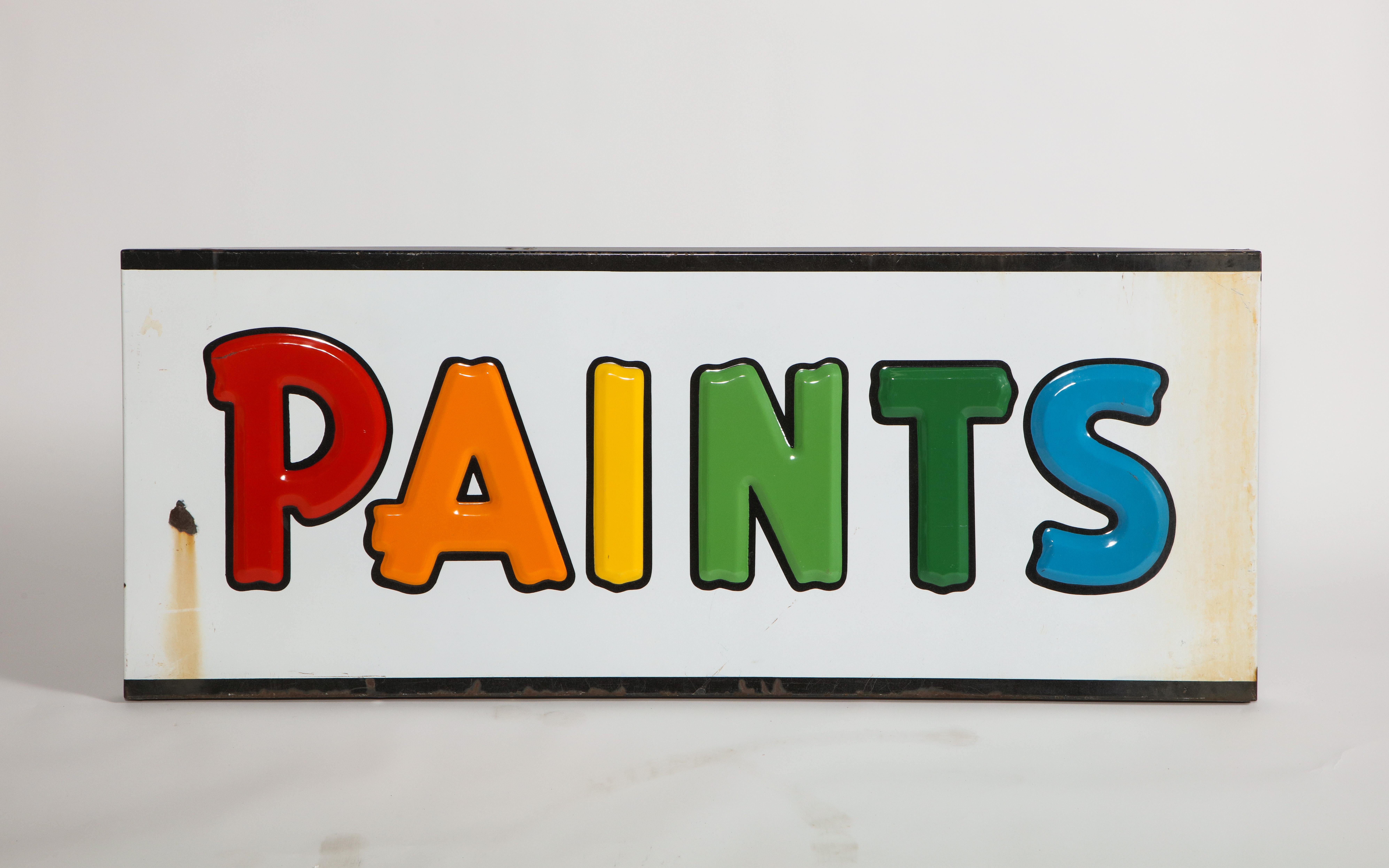 Vintage Pittsburgh Paints Multi-Color Advertising Sign For Sale at ...