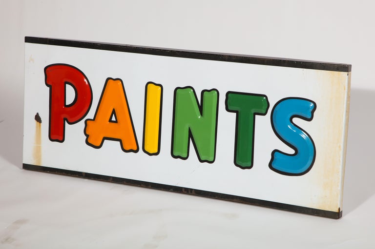 Vintage Pittsburgh Paints Multi-Color Advertising Sign For Sale at 1stDibs