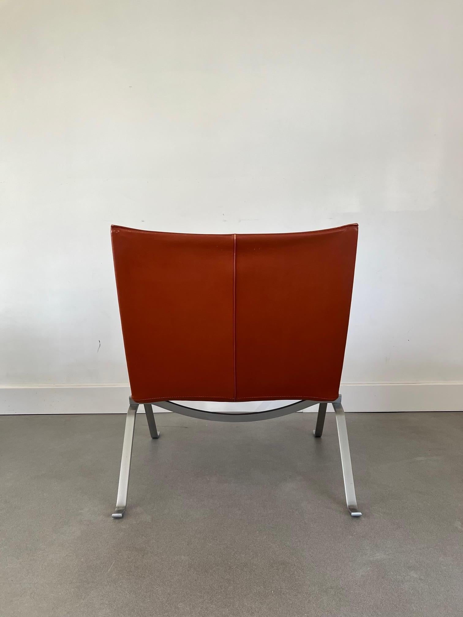 Vintage PK22 by Poul Kjaerholm in Leather / Fritz Hansen, '1985' For Sale at 1stDibs