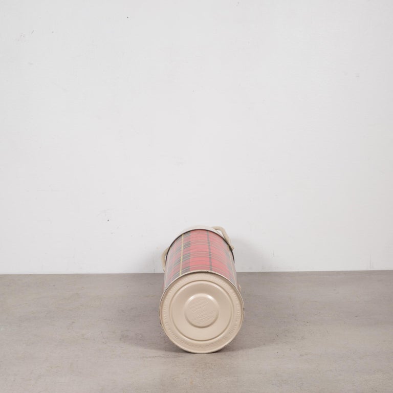 Vintage Plaid Thermos with Glass Interior For Sale at 1stDibs