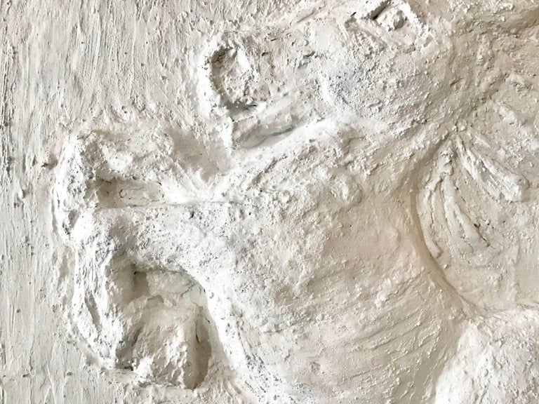 Vintage Plaster Frieze on Plywood of a Horse Art For Sale at 1stDibs