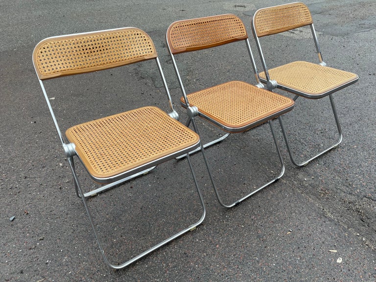 Vintage Plia Cane Folding Chair by Giancarlo Piretti for Castelli, 1960 ...