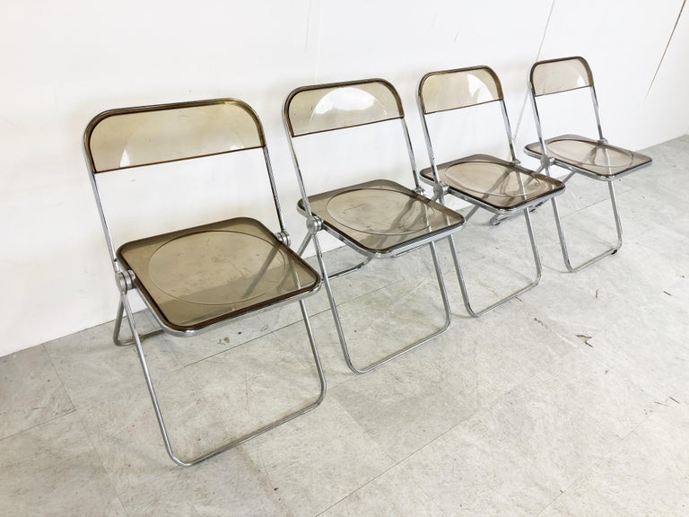 Vintage Plia Folding Chairs by Castelli, 1970s, Set of 4 For Sale at ...