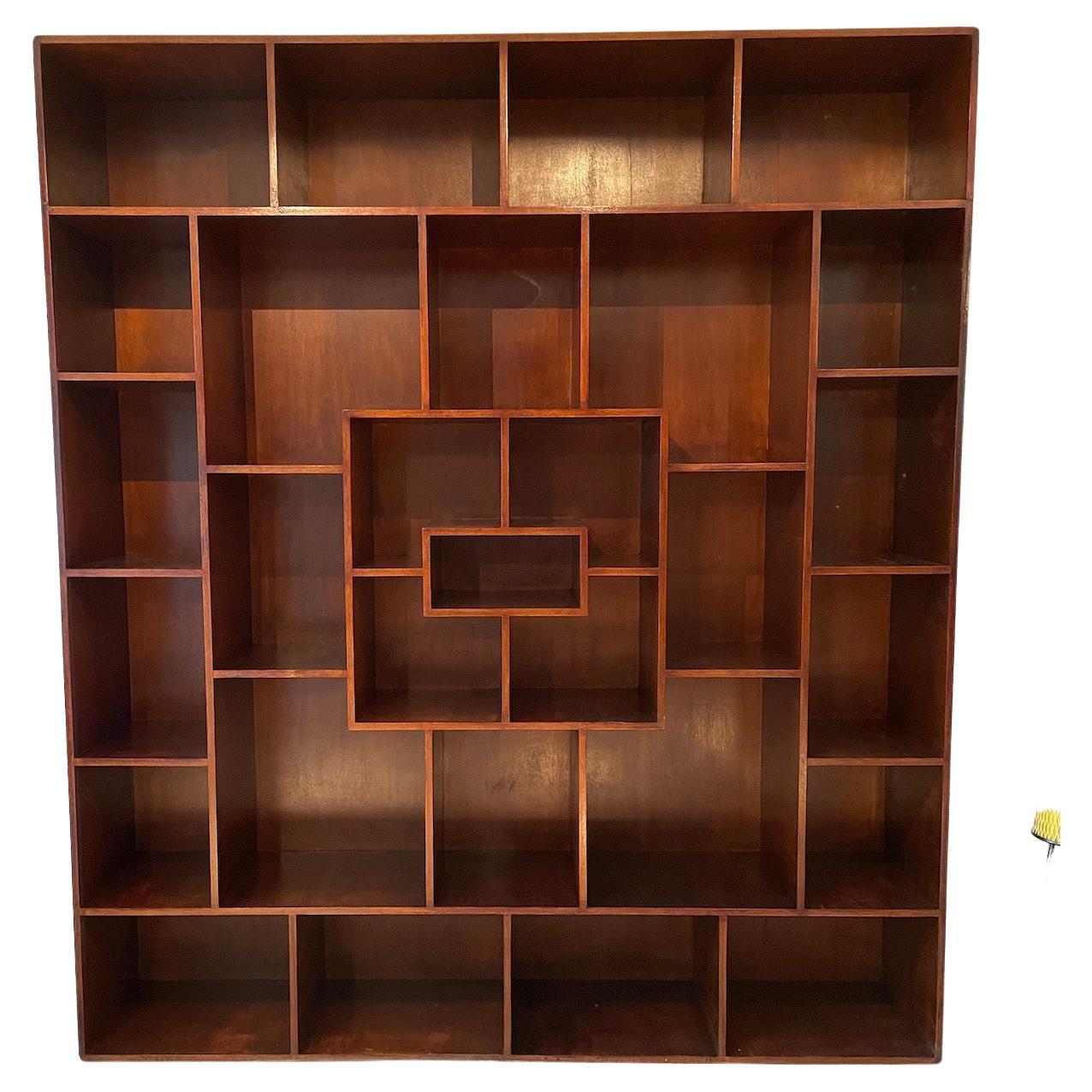 Vintage French Wooden Bookcase/Cabinet at 1stDibs