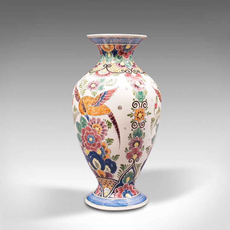 Vintage Polychromatic Vase, Dutch, Delft, Ceramic, Ornament, Mid 20th.C ...