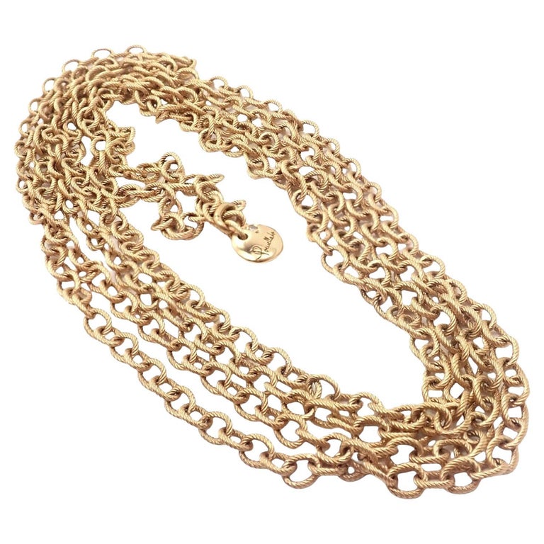 Vintage Pomellato Extra Long Link Chain Necklace at 1stDibs