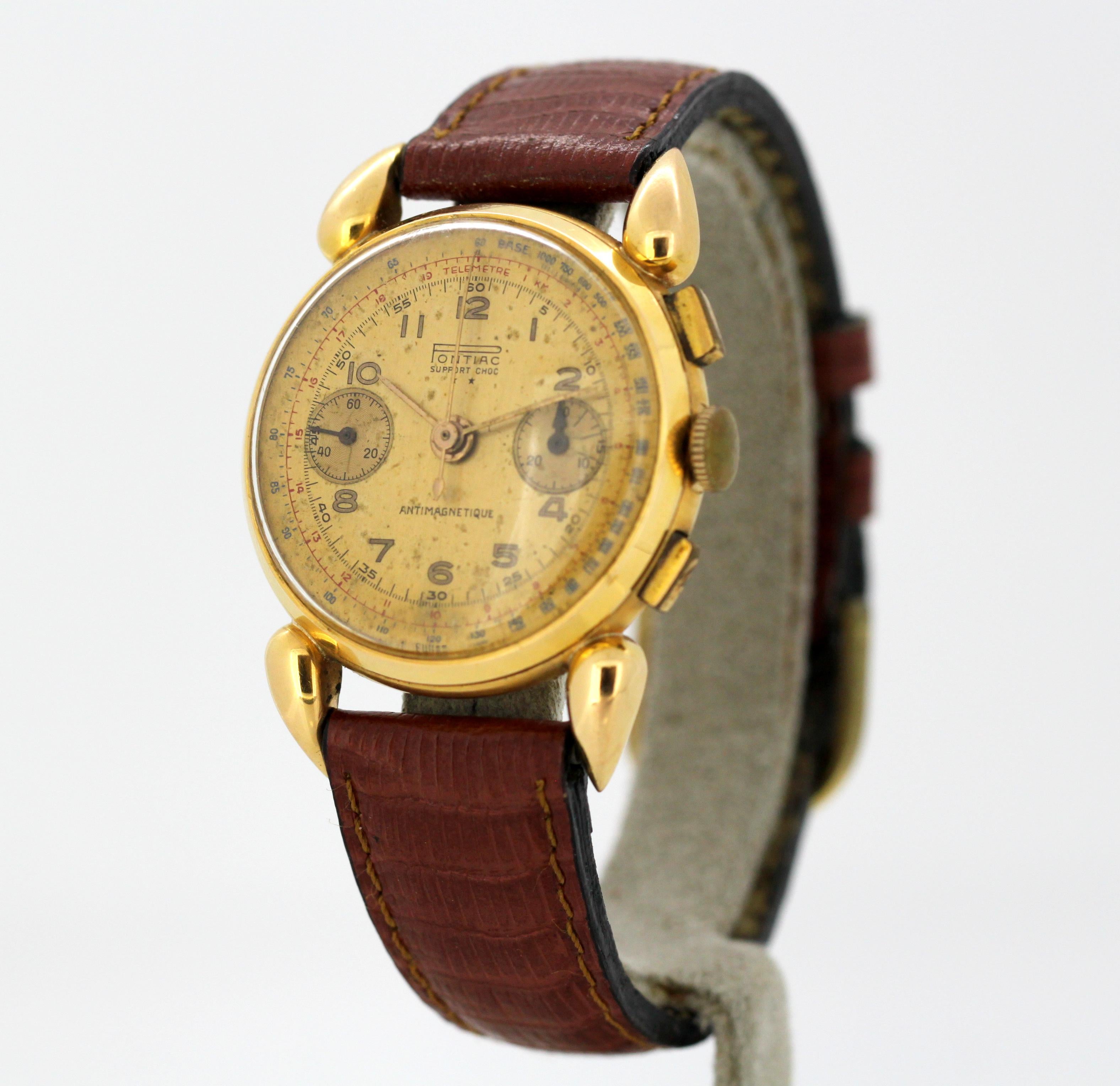 Vintage Pontiac, Maillot Arc En Ciel Chronograph Watch, circa 1950s For ...