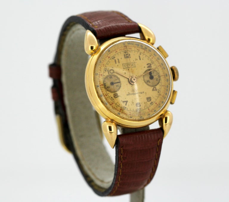 Vintage Pontiac, Maillot Arc En Ciel Chronograph Watch, circa 1950s For ...