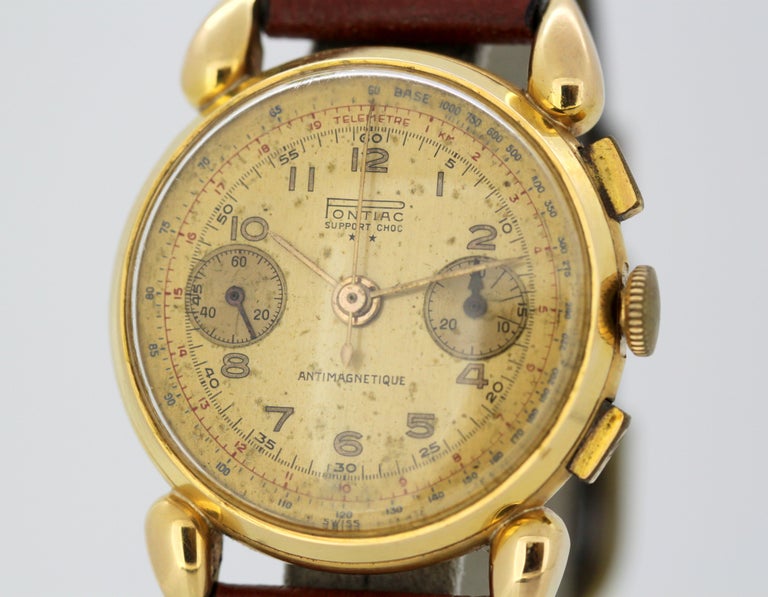 Vintage Pontiac, Maillot Arc En Ciel Chronograph Watch, circa 1950s For ...