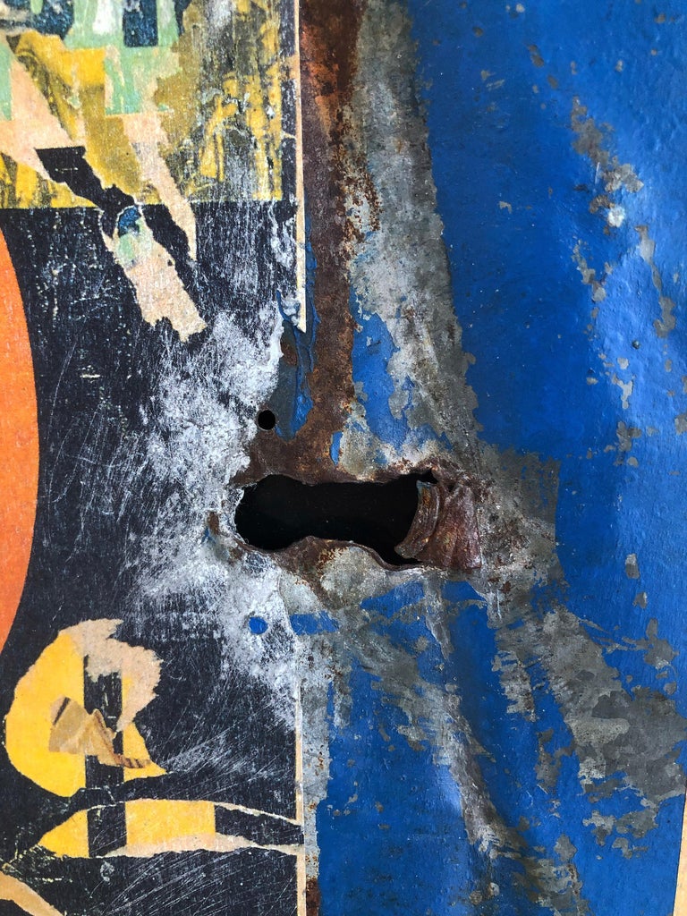 Vintage Pop Art Metal Installation after Mimmo Rotella For Sale at ...