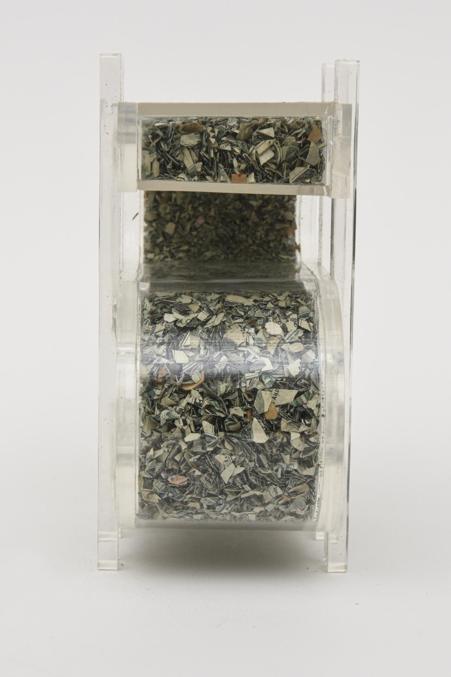Vintage Pop Art Shredded and Deminted Lucite Money Sculpture Dollar ...