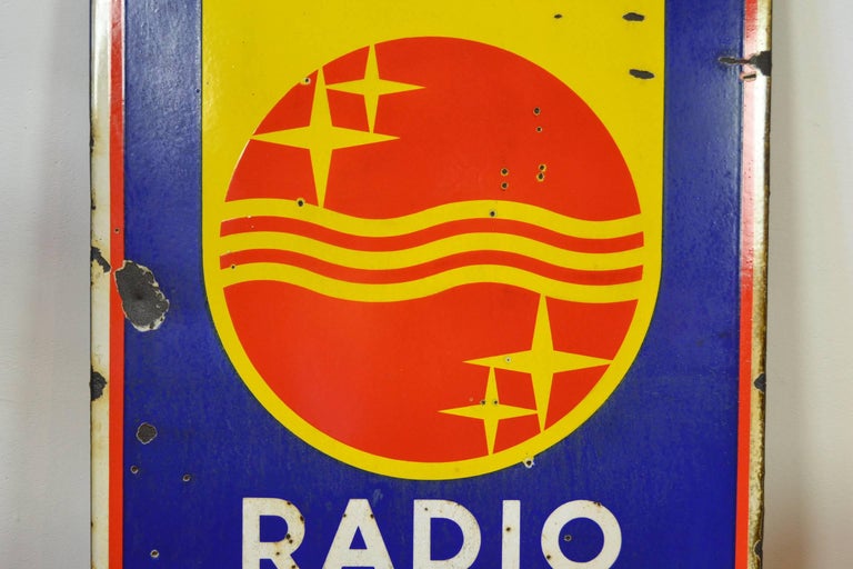 Vintage Porcelain Advertising Sign Philips Radio at 1stDibs