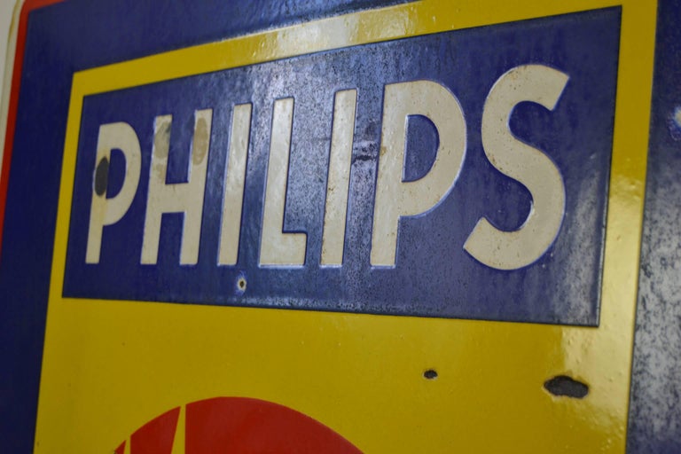 Vintage Porcelain Advertising Sign Philips Radio at 1stDibs