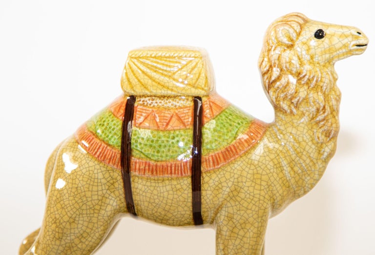 Vintage Porcelain Camel Sculptures Figurines Bookends For Sale at 1stDibs