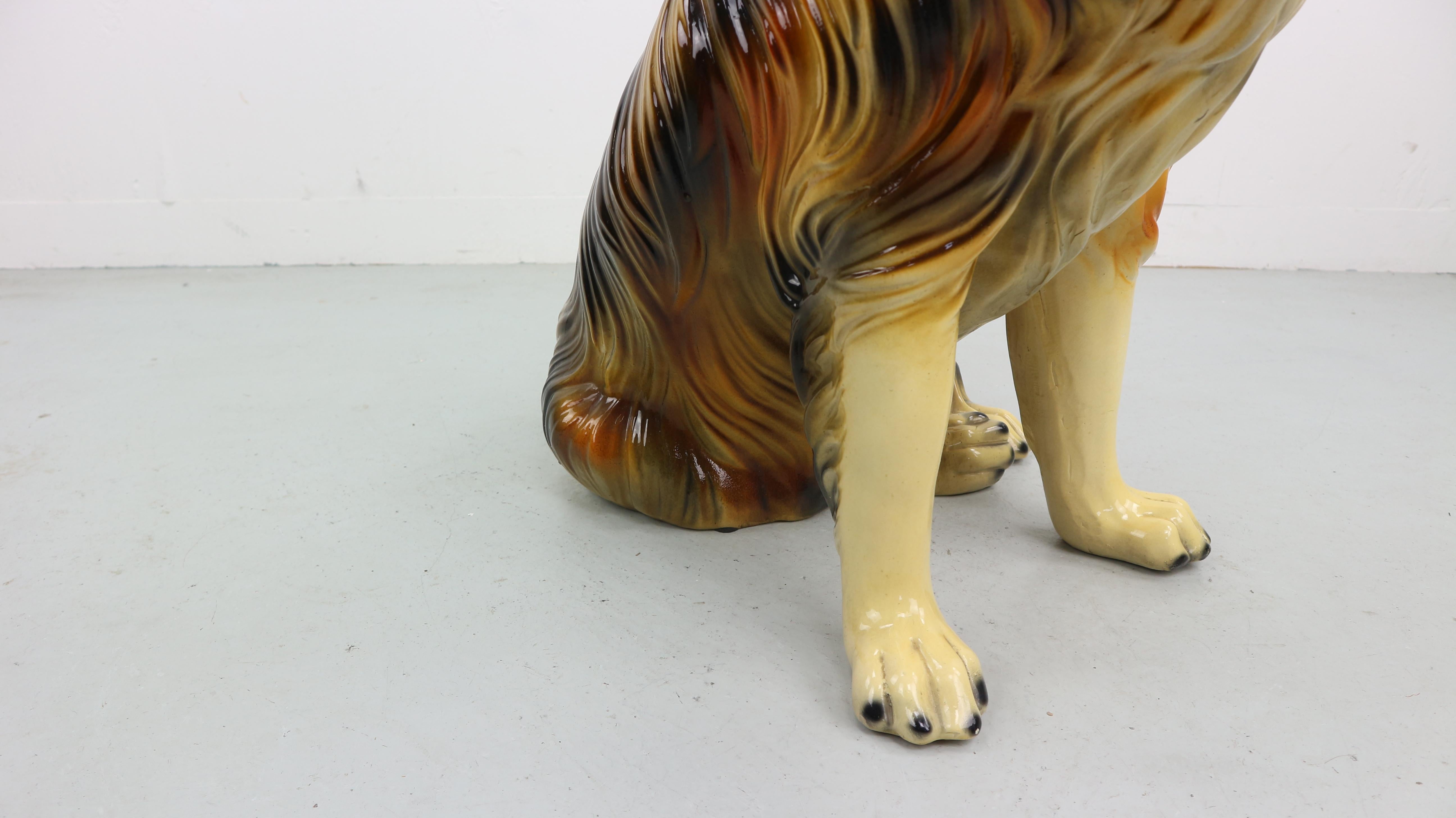 Vintage Porcelain Ceramic Collie Dog Statue, 1970s at 1stDibs | collie ...