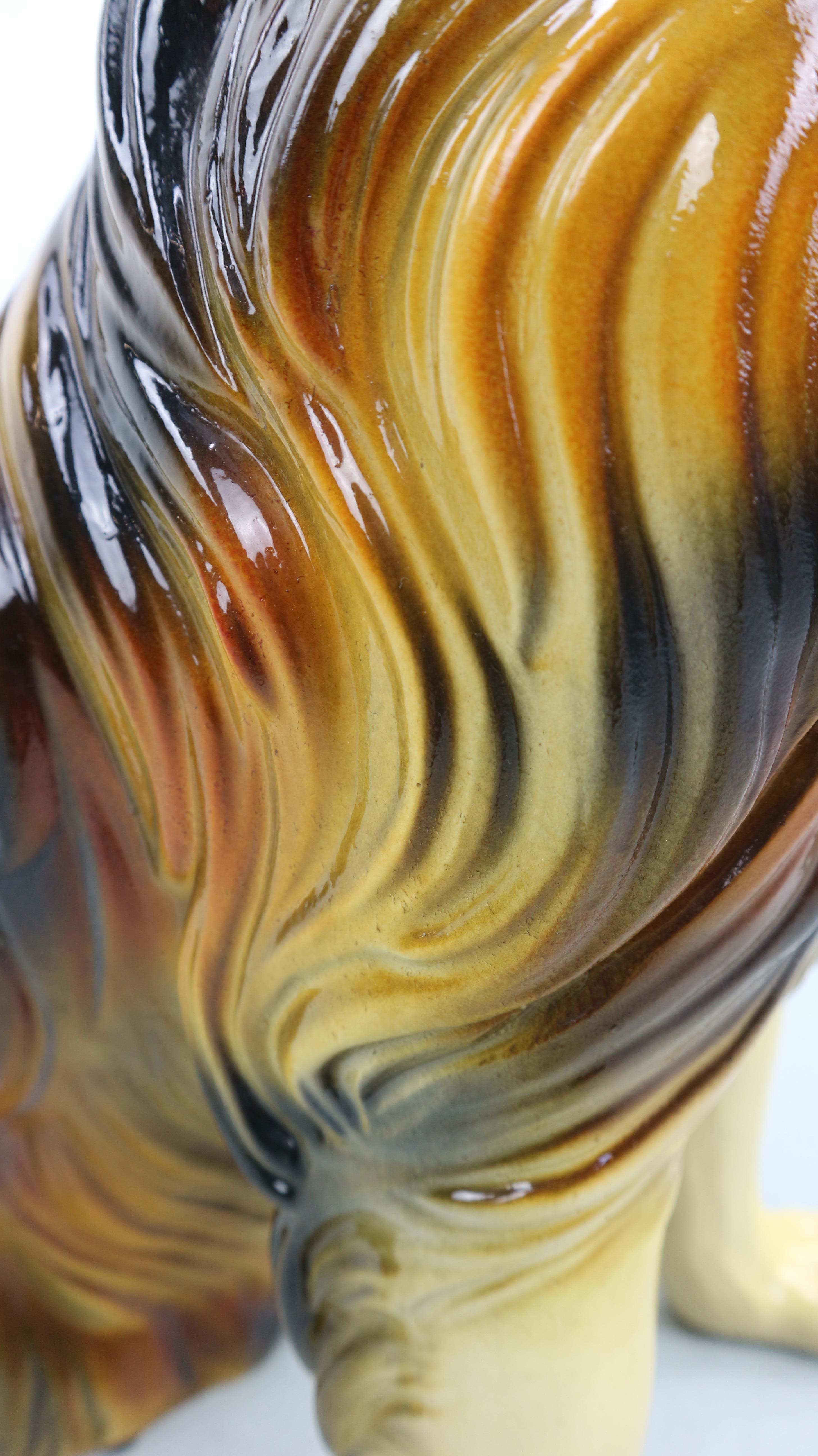 Vintage Porcelain Ceramic Collie Dog Statue, 1970s at 1stDibs | collie ...