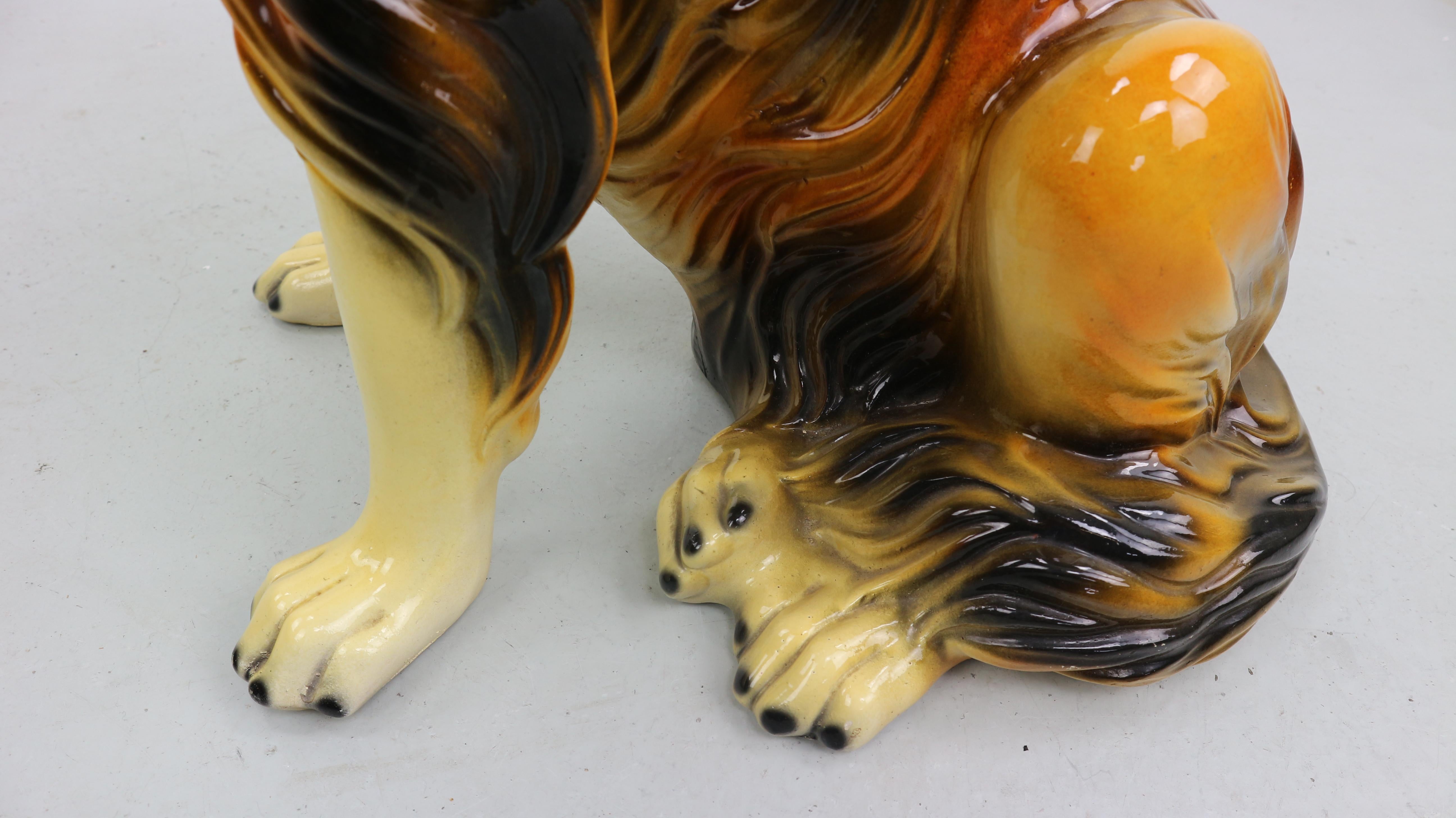 Vintage Porcelain Ceramic Collie Dog Statue, 1970s at 1stDibs | collie ...