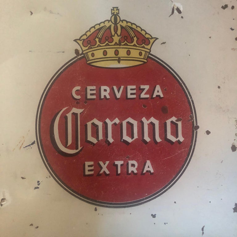 Vintage Porcelain Corona Beer Sign For Sale at 1stDibs | vintage corona ...