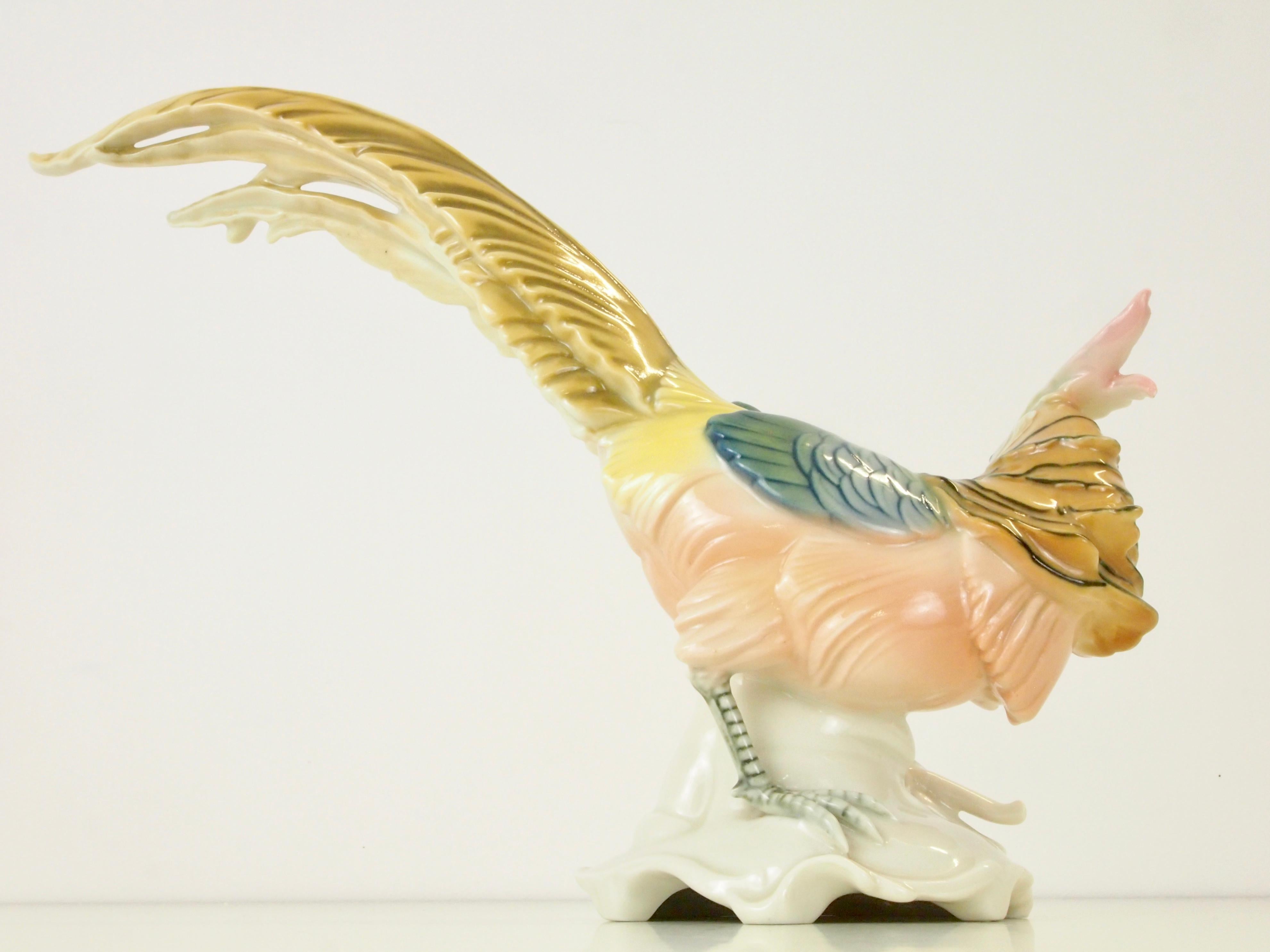 Vintage Porcelain Pheasant Figurine by Karl ENS Volkstedt at 1stDibs ...