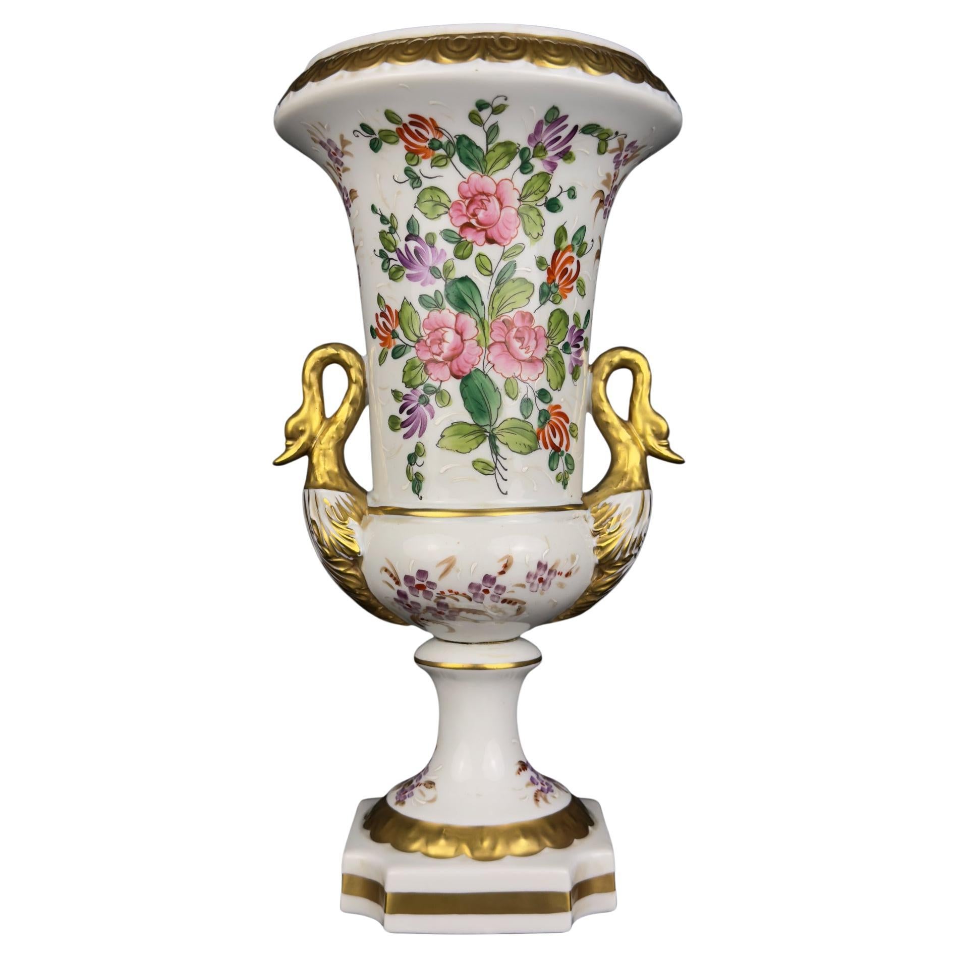 Vintage porcelain vase in the style of "Old Paris", China, Mid-20th ...