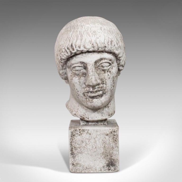 Vintage Portrait Bust, English, Plaster, Weathered, Statue, Apollo ...