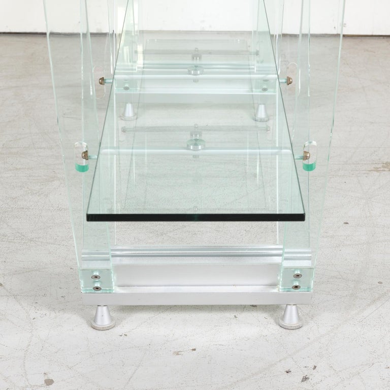 Vintage Post-Modern Italian Acrylic and Glass Bookcase or Display Unit ...