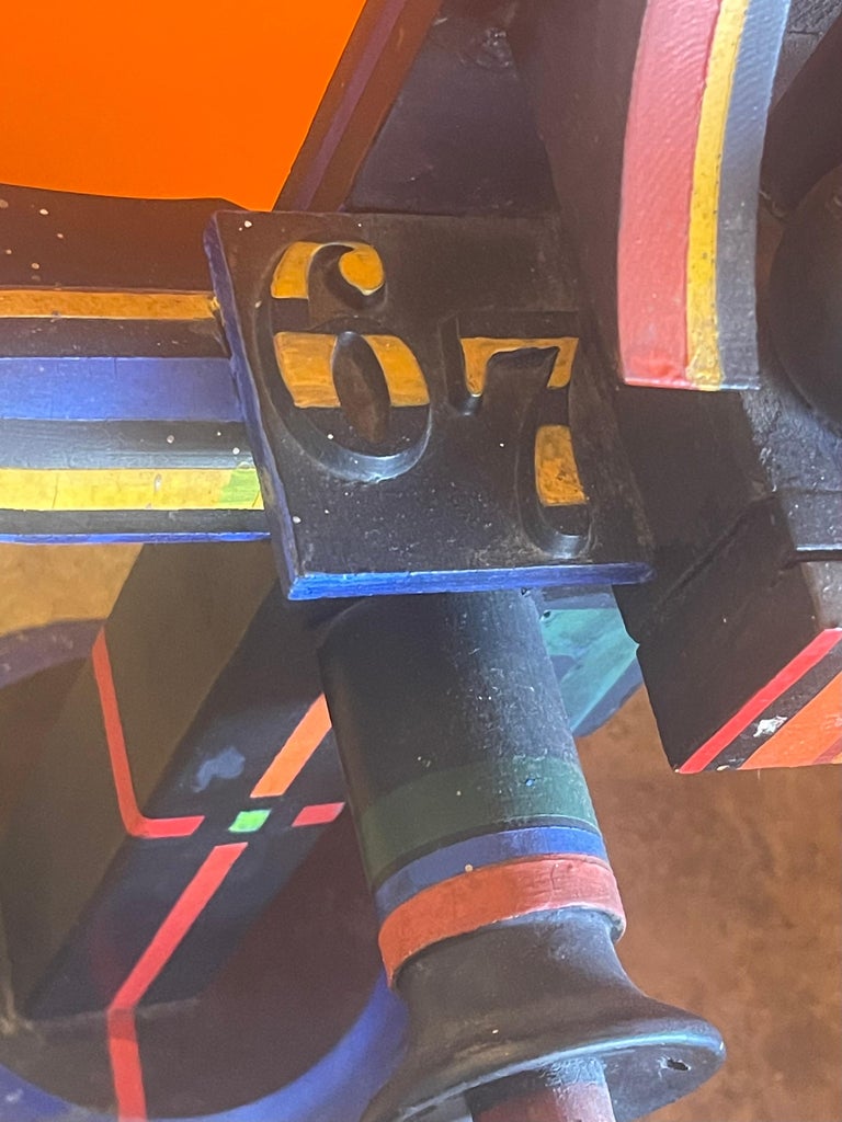 Vintage Post-Modern Wood Sculpture For Sale at 1stDibs