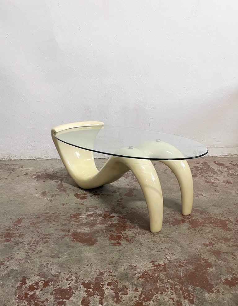 Vintage Postmodern Coffee Table, Organic Anthropomorphic Form at 1stDibs