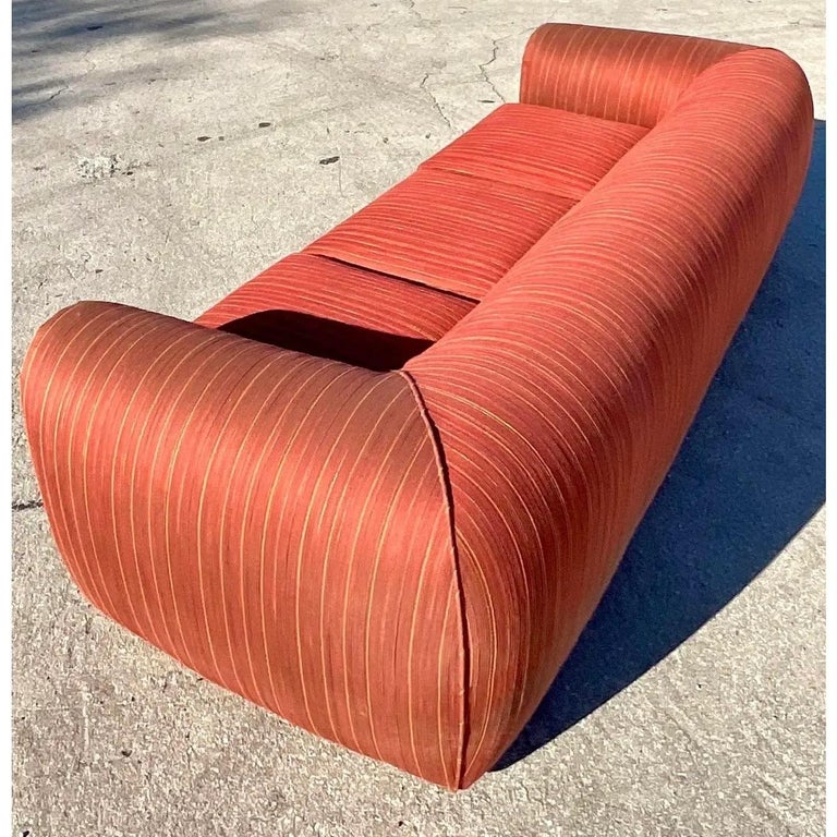 Vintage Postmodern Curved Frame Sofa at 1stDibs