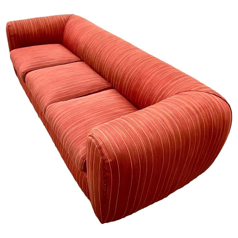 Vintage Postmodern Curved Frame Sofa at 1stDibs