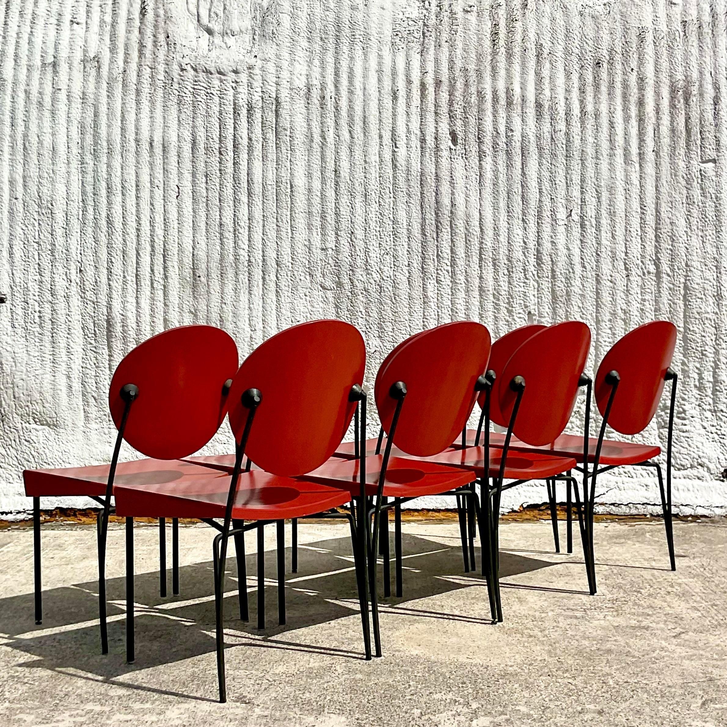 Vintage Postmodern Dakota Jackson Vik-Ter Dining Chairs - Set of 6 For ...