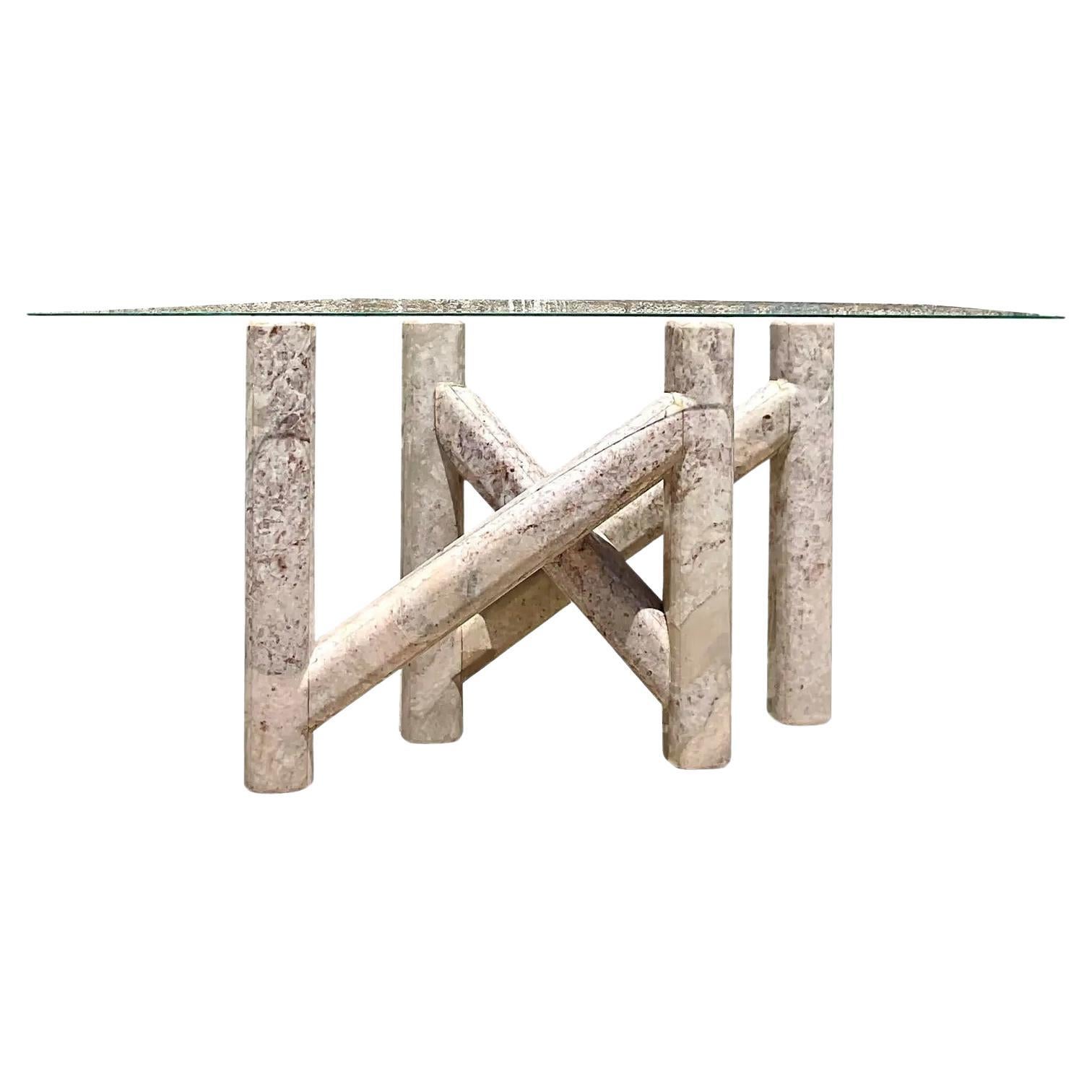 Vintage Cream Marble Console Table For Sale at 1stDibs | vintage marble ...