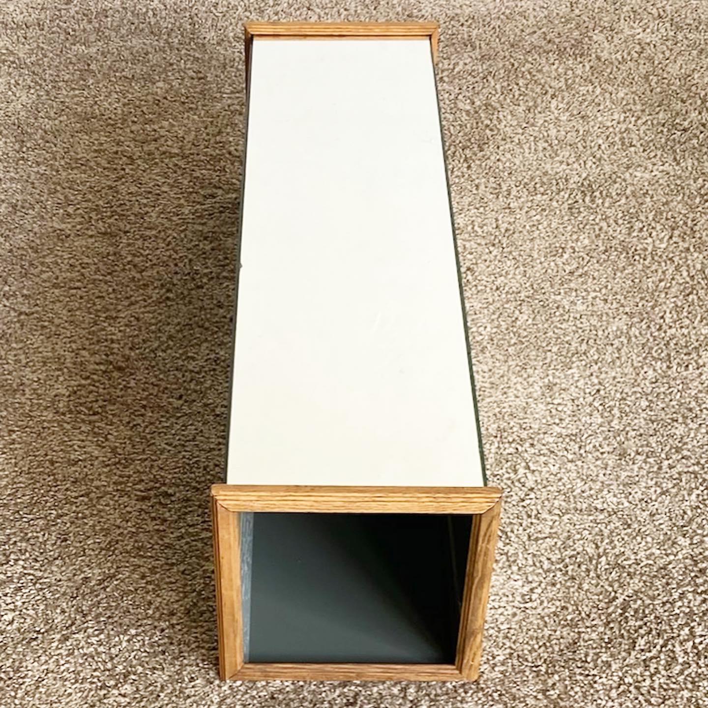 Vintage Postmodern Mirrored Rectangular Prism Pedestal - Unique Design ...