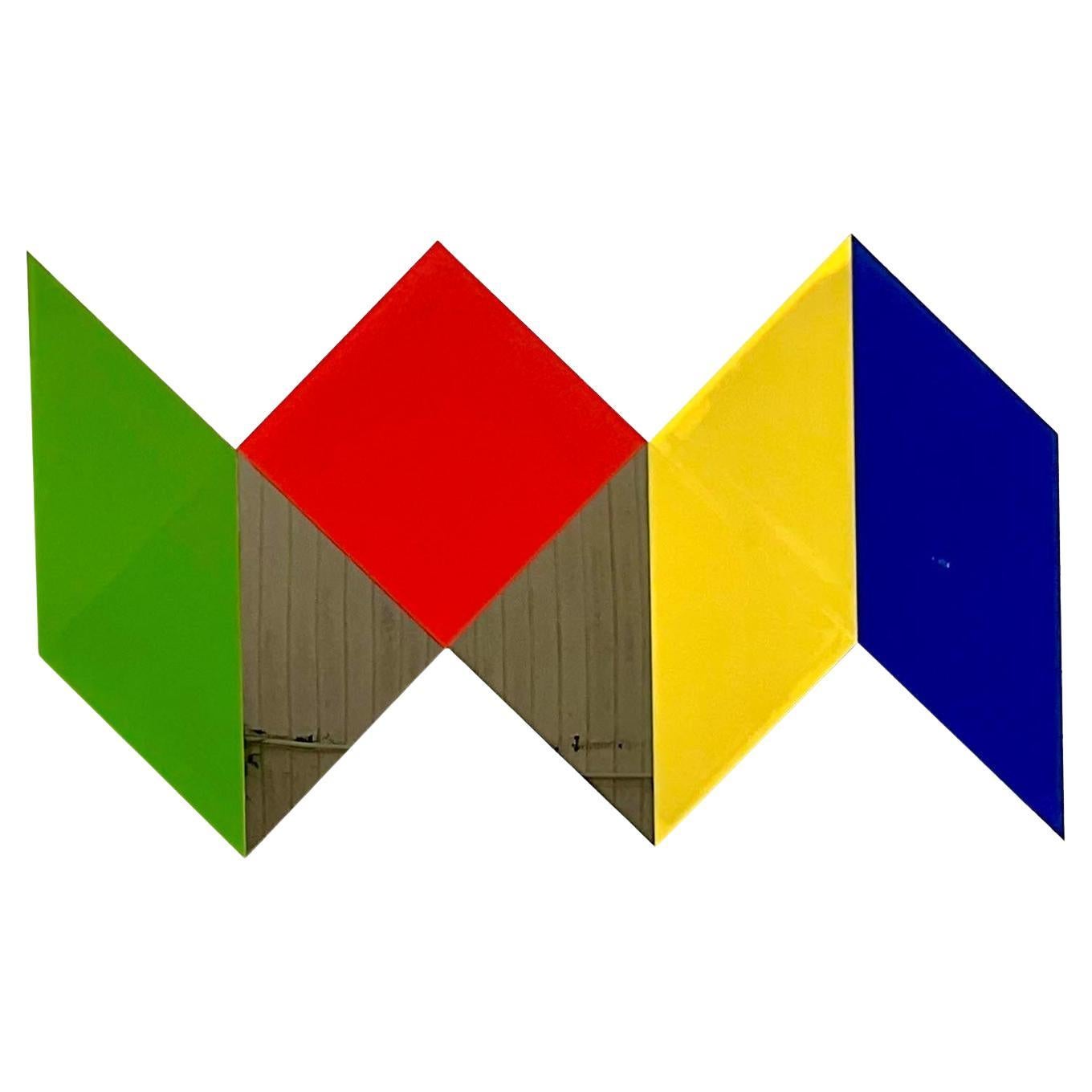 Vintage Postmodern Signed Carvers Guild Wall Sculpture “Modular Matrix ...