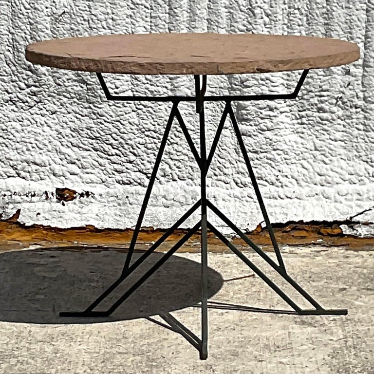 Vintage Postmodern Wrought Iron Table For Sale at 1stDibs
