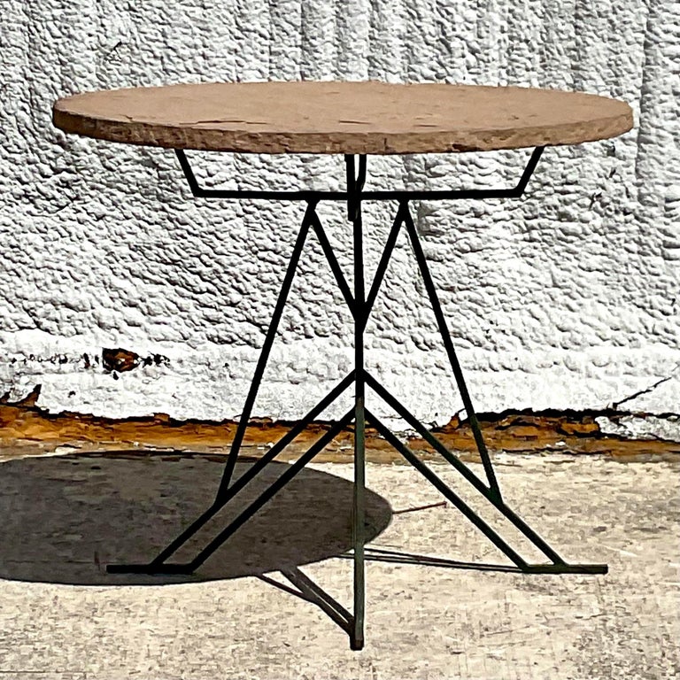 Vintage Postmodern Wrought Iron Table For Sale at 1stDibs