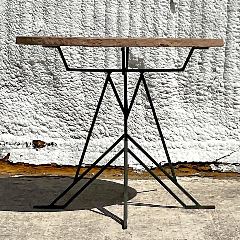 Vintage Postmodern Wrought Iron Table For Sale at 1stDibs